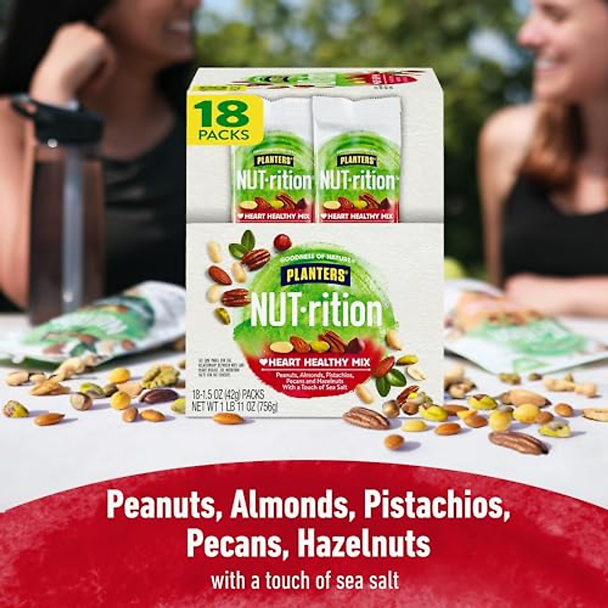 PLANTERS NUT-rition Heart Healthy Nut Mix, Snack Mix, 1.5 oz, 18 Count