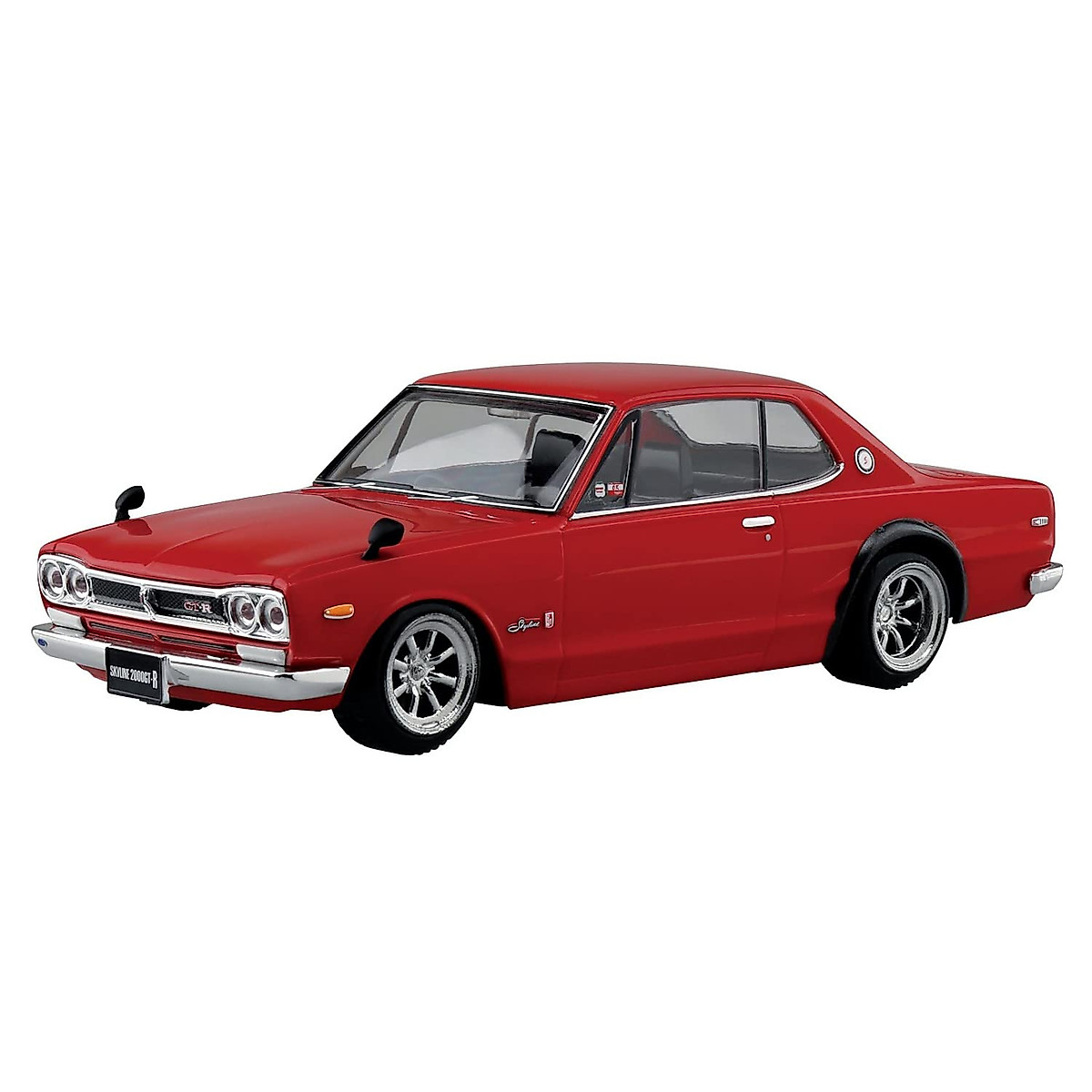 Aoshima Bunka Kyozai 09-SP3 The Snap Kit Series Nissan Skyline 2000GT-R Custom Wheel (Red) Color Coded Plastic Model
