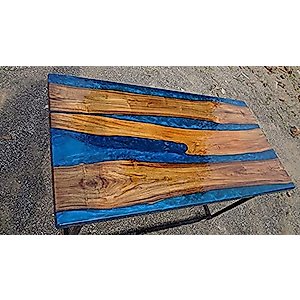 Epoxy Table, Live Edge Wooden Table, Epoxy Resin River Table, Natural Wood,Dining table, Natural Epoxy Table, Resin Table