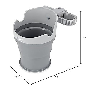 Nuby Collapsible Cup Holder - Travel/Stroller Accessory Gray
