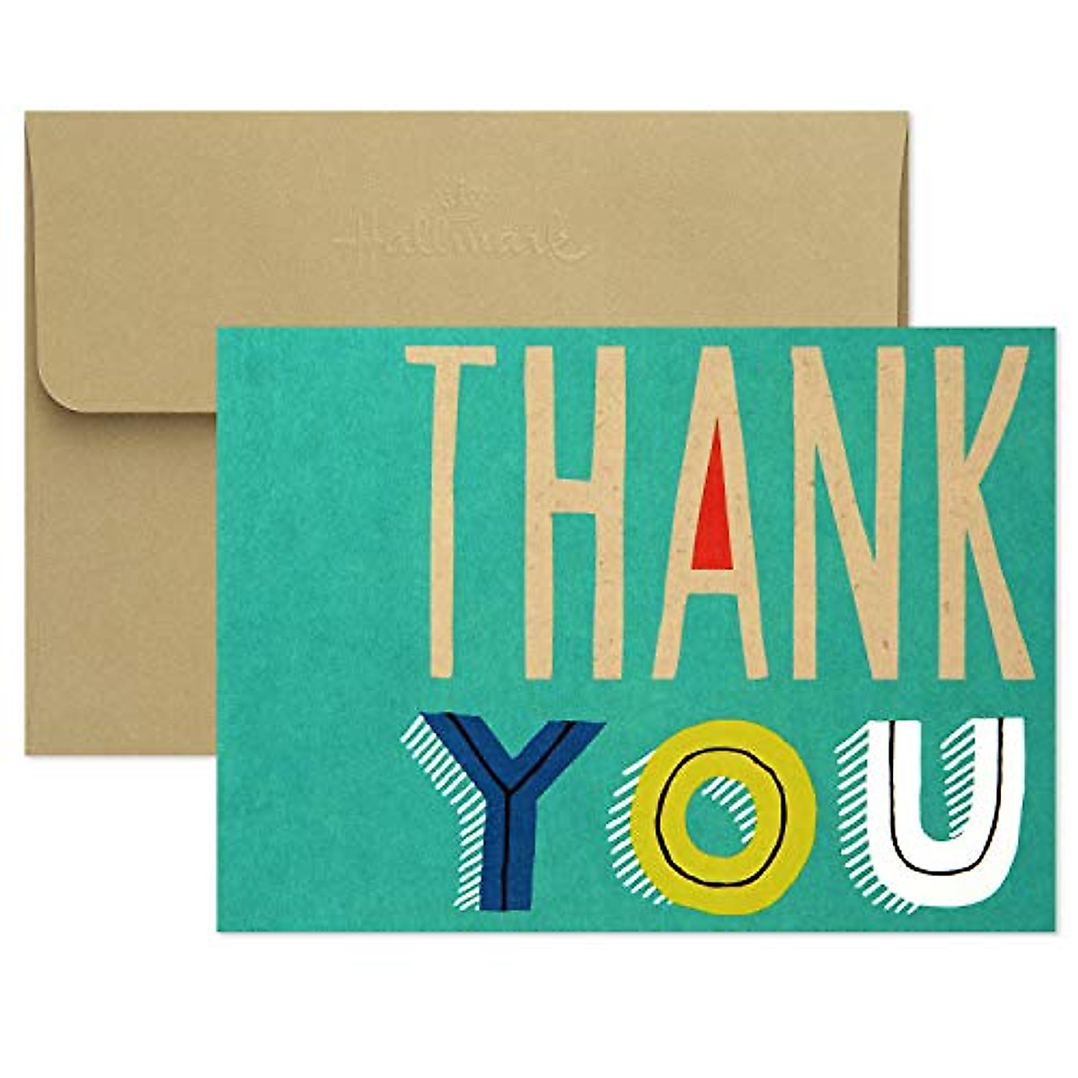 Hallmark Boxed Thank You and Blank Cards Assortment (Four Assorted Designs, 40 Note Cards and Envelopes), 5WDN2066