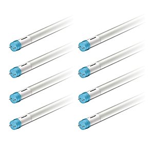 Philips LED InstantFit 4-Foot T8 Tube Light Bulb 1800-Lumen, Cool White (4000K), 16W=32W, Medium Bi-Pin G13 Base, 8-Pack