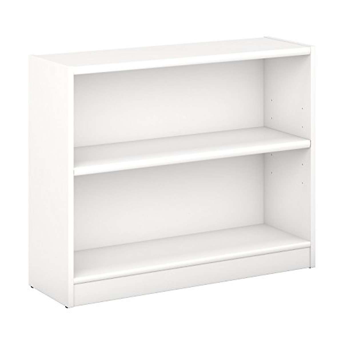 Bush Furniture Universal 2 Shelf Bookcase in Pure White