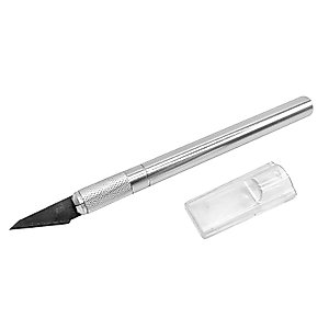 SMB Medium Duty Textured Handle Precision Hobby Knife w/Cap, 2 Blade (1/4/10/25/100 pcs) (1)