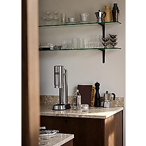 aarke Carbonator Pro Premium Carbonator/Sparkling & Seltzer Water Maker with Glass Bottle - Stainless Steel