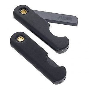 ASR Tactical 2 Pack Folding Ceramic Razor Blade, Micro EDC Escape Knife Survival Tool