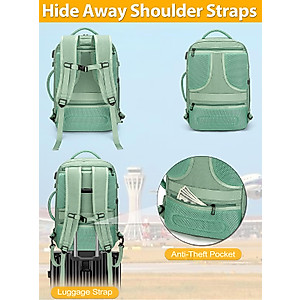 BAGODI Carry On Backpack for Men Women,42L Flight Approved Travel Backpack with 4 Packing cubes,Expandable Water-resistant 17Inch Laptop Backpack,Casual Daypack Businless Weekend Hiking