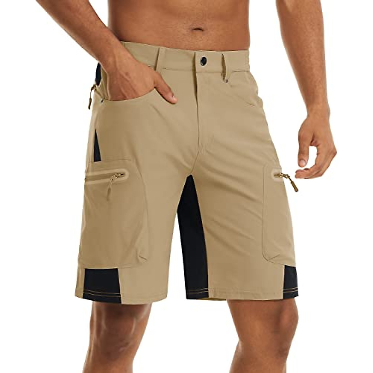 TACVASEN Men's Quick Dry Shorts Casual Khaki Shorts Men Cargo Mens Hiking Shorts Size 38 Mens Cargo Shorts Relaxed fit