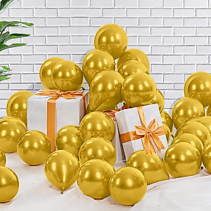 Gold Balloons, 5 Inch Balloons 50pcs, Gold Chrome Balloons, Metallic Balloons, Foil Balloons, Balloons for Party Decoration, Gold Round Balloon Arch