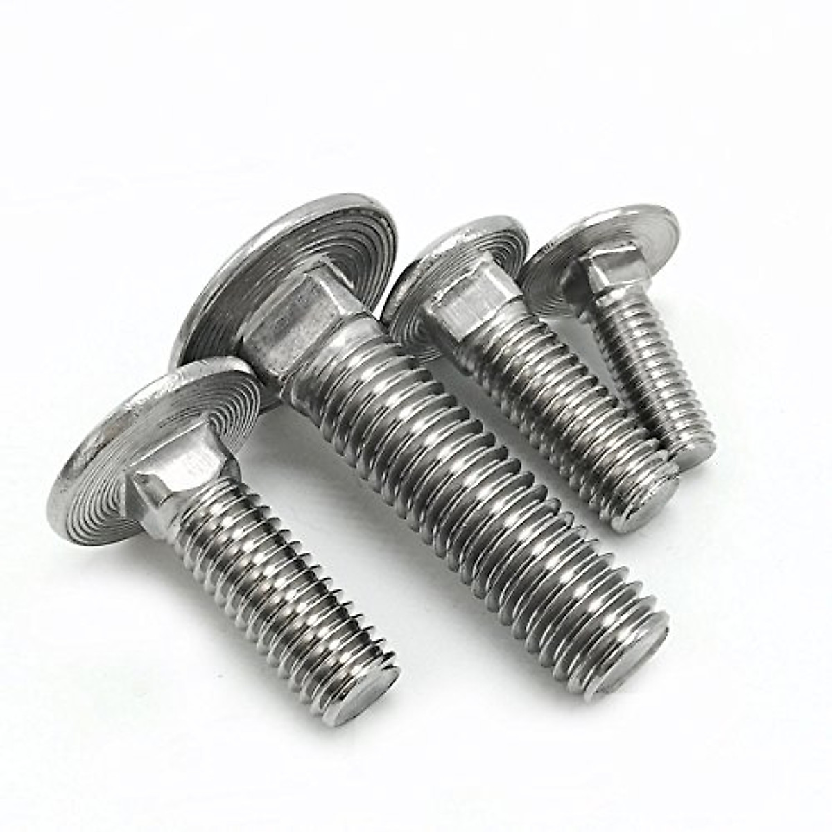 M6 x 20mm A2 Stainless Steel Carriage Bolt Coach Bolt,Right Hand Threads,Metric,24-Pieces