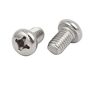 uxcell M6 x 10mm 304 Stainless Steel Phillips Round Head Machine Screws Bolt 13mm Total Length 20pcs
