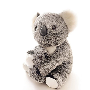 MIUMY Stuffed Animal Koala Bear Mama Koala Hold Baby Koala Plush Toys Soft Long Hair 11Inch