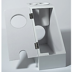 TCDesignerProducts In'Keeper In'Keeper Styling Tool Cord Management Station, Hair Dryer Holder, White