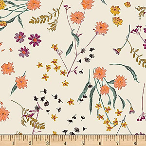 Art Gallery Fabrics Art Gallery Fusion Blossom Swale Spices Fabric, Orange Cream