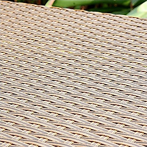 Jeco Wicker Patio Storage Deck Box in Honey