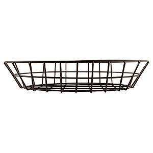 G.E.T. 4-30188 12" x 8.25" Black Oval Grid Basket, Clipper Mill (Qty,1)