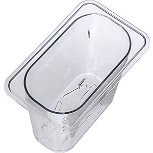 Carlisle FoodService Products CFS 1033507 TopNotch Polycarbonate Drain Shelf, 5" Length x 2.38" Width x 5/8" Height, Clear, For One-Ninth Size Food Pan (Case of 6)