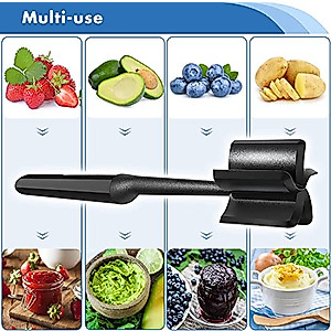 Meat Chopper, Non Stick Heavy Duty Hamburger Chopper, Easily Breaks Up Ground Meat, Hamburger Meat, Ground Beef, Ground Turkey and More, Nylon Ground Beef Chopper Tool and Meat Fork, 1 Pack