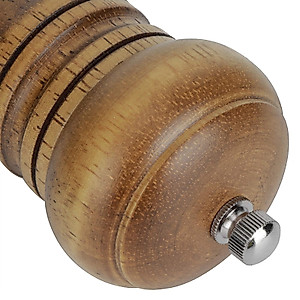 Natudeco Pepper Mills Hand Operated Professional Oak Wood Pepper Grinder High End Salt Pepper Household Wood Salt and Pepper Grinder Manual Spice Salt Pepper Mill Kitchen Tool(10")