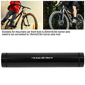 Wheel Hubs Tube Shaft Axle, 20mm to 15mm Aluminium Alloy Wheel Fork Axle Hub Conversion Adapter(110 Open Gear)