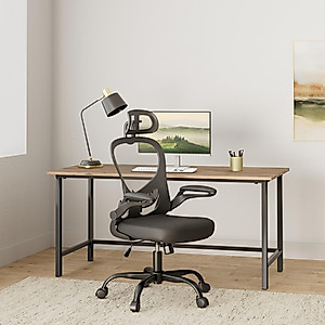 Misolant Office Chair, Ergonomic Desk Chair, Office Desk Chair, Office Chair with Headrest and Adjustable Lumbar Support, Home Office Chair Black