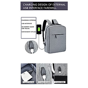 N+B Lightweight Carrying Case for PS 5, Protective Shoulder Bag, Charging Design of External USB Interface, Waterproof, Shockproof, Travel Backpack (Gray)