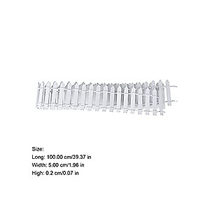 White Picket Fence Christmas Tree Fence Christmas Decorations Birthday Gift Kids Dollhouse Panel Fence Miniature Fence for Crafts Glass Panel Small Wooden Baby Ornaments