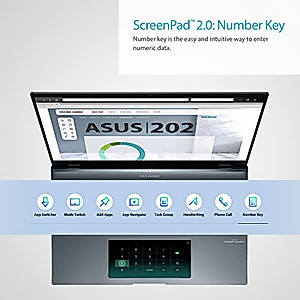 ASUS ZenBook 14X OLED Laptop, 14” 2.8K 16:10 Touch Display, Intel Core i7-1260P CPU, NVIDIA GeForce RTX 2050, 16GB RAM, 1TB SSD, Windows 11 Home, Pine Grey, UX5400ZF-PB76T