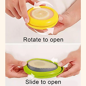 ANGEO Fruit Storage Containers for Fridge, Avocado Saver, Fruit and Vegetable Anti-Oxidation Storage Box, Set of 4 Reusable Refrigerator Storage Containers for Maintaining Freshness of Food