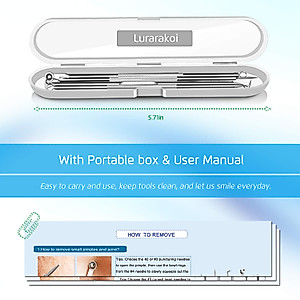 Premium Blackhead Remover, Comedone Blemish Acne Extractor,Popping Pimple Popper Whitehead Removal, Precision Tweezers, Zit Removing, Milia Remove