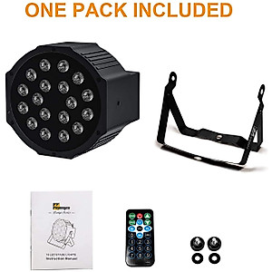 Uplights 18 RGB Led UpLights, Missyee Sound Activated DMX Uplighting, LED Par Can Lights with Remote Control, DJ Uplighting Package for Wedding Birthday Home Party (4 pcs)