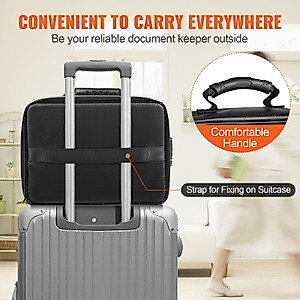 VEVOR Fireproof Document Box, Fireproof Document Bag with Lock 2000℉, 3-Layer Fireproof and Waterproof File Box 14.17x10.63x4.13 inch with Zipper, for Money, Documents, Jewelry and Passport