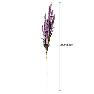 Folora 4 PCs Lifelike Artificial Lavender Flowers, DIY Decoration Bouquet for Wedding Home Garden Decoration, 24 Inches