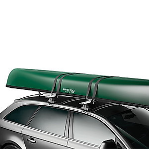 Thule Portage Canoe roof rack - Carries 1 canoe - Easy loading shape - Weather-resistant padding protects The canoe - includes durable load straps with anti-scratch cover