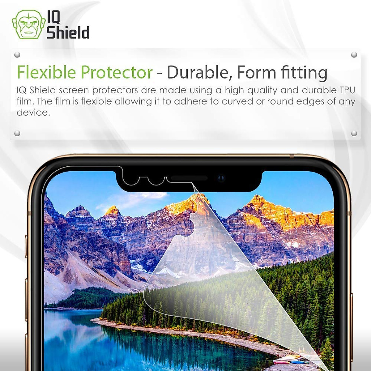 IQShield Screen Protector for Apple iPad 10.2 (2019) LiquidSkin Anti-Bubble Scratch-Resistant Clear TPU Film