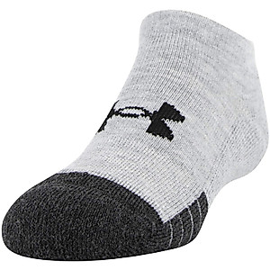 Under Armour Unisex-Child Performance Tech No Show Socks, Multipairs, Steel Assorted (6-Pairs), Small