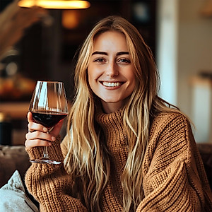 Hlukana Unbreakable Wine Glasses Set of 6, 16 oz Plastic Wine Glasses with Stem, BPA Free, Reusable Wine Glass for Poolside, Outdoors Camping Picnic Restaurants Home Bar Christmas Unique Gift