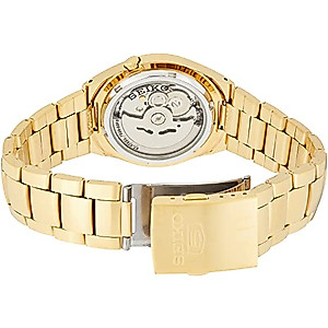 SEIKO Men's SNK610 5 Automatic Gold Dial Gold-Tone Stainless Steel Watch