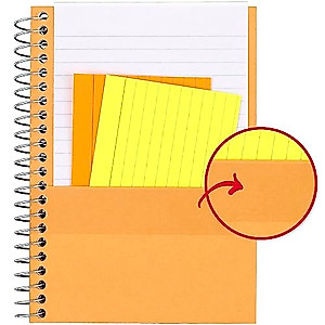 Five Star Personal Spiral Notebooks, 3 Pack, 1 Subject, College Ruled Paper, 7" x 4-3/8", Small Size, 100 Sheets, Black, Tidewater Blue and Amethyst Purple (38643)