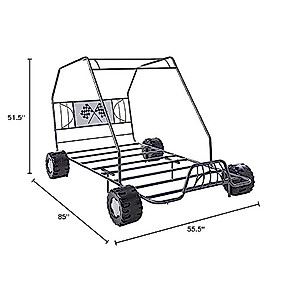 ACME Furniture 2 Count Xander Bed, Twin, Gunmetal Go Kart