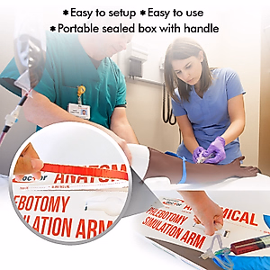 Phlebotomy Practice Kit for Nurses, Phlebotomists, & Medical Professionals - Practice & Perfect Venipuncture & IV Skills Before Working On Real People. Phlebotomy Gifts. The Apprentice Doctor