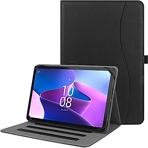 HGWALP Universal 9",9.7",10.1",10.2",10.5",10.9",11" Tablet Case,Multi-Viewing Angels Stand Folio Case Cover with Handstrap for for iPad, Samsung,Other 9-11 inch Tablet,Black