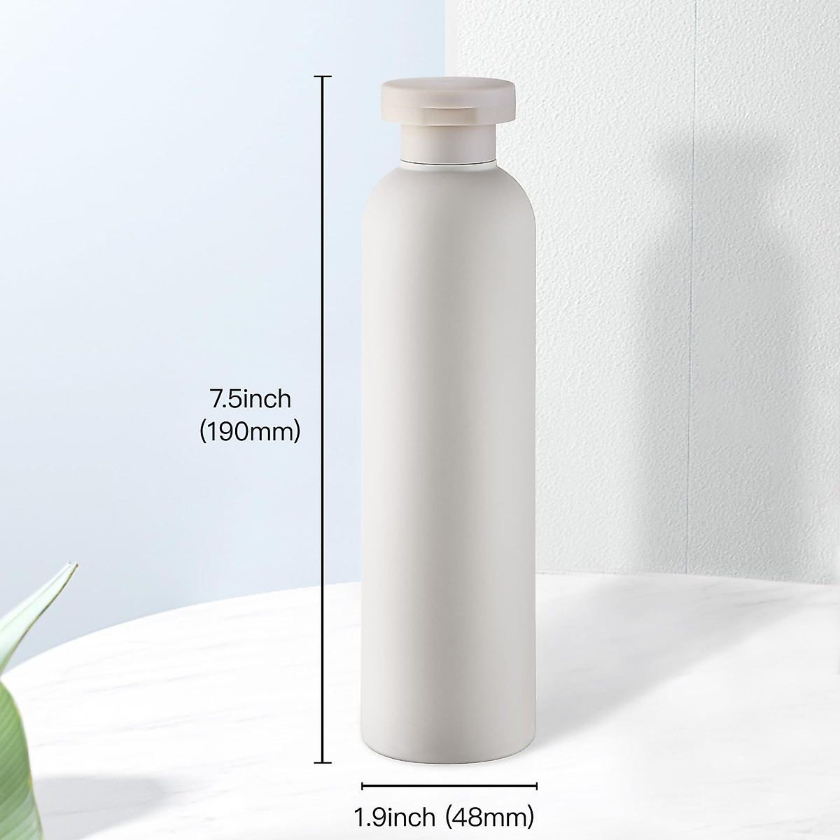 Lusiyi Squeeze Bottles 8 oz, Travel Shampoo and Conditioner Bottles, Plastic Refillable Containers for Lotion(8oz, 3Pcs, White)