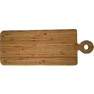 Simply Bamboo Natural Brown Organic Edge-Grain bamboo wood Paddle Server/Cutting Board, 16”X6”X.750”