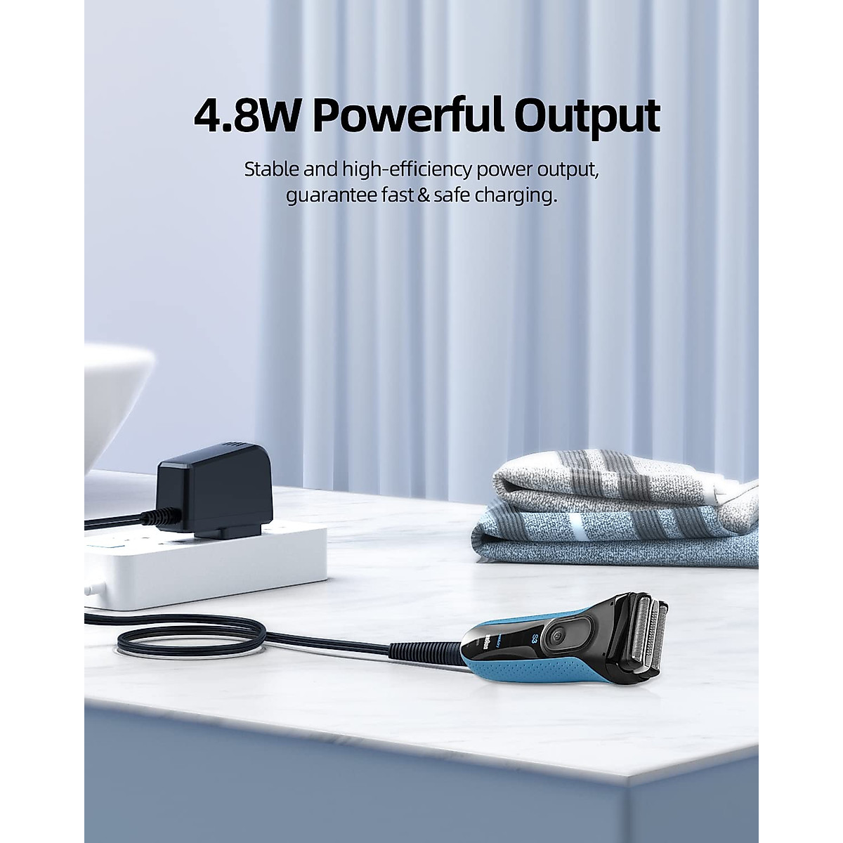 12V Shaver-Charger Cord Fit for Braun-Series 3 7 9 5 1 Electric Shaver Razor Trimmer 3040s 340s 310s 720s-4 790cc 760cc 740s 9290cc 9090cc 9385cc 370 720 760cc 790cc 7865cc 9330s 5018s 7020s