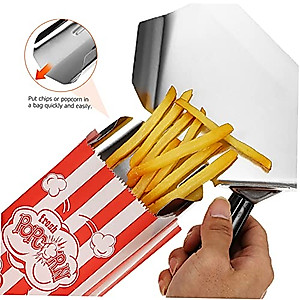 UPKOCH 2pcs Popcorn Shovel Stainless Steel Spoon Candy Popcorn Chip Popcorn Bagger Utility Scooper Stainless Steel Small Spoon Popcorn Machine Supplies Food Dispensing Tool Dry Food Scoop