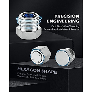 ZELCAN 64 Pc O Ring Face Seal Fitting Kit, Hydraulic Hose Tube and Pipe Fittings, ORFS Cap and Plug Set for Hydraulics, Heavy Duty O Ring Assortment Kit Precision Threaded, ORFS Sizes 4 6 8 10 12 16