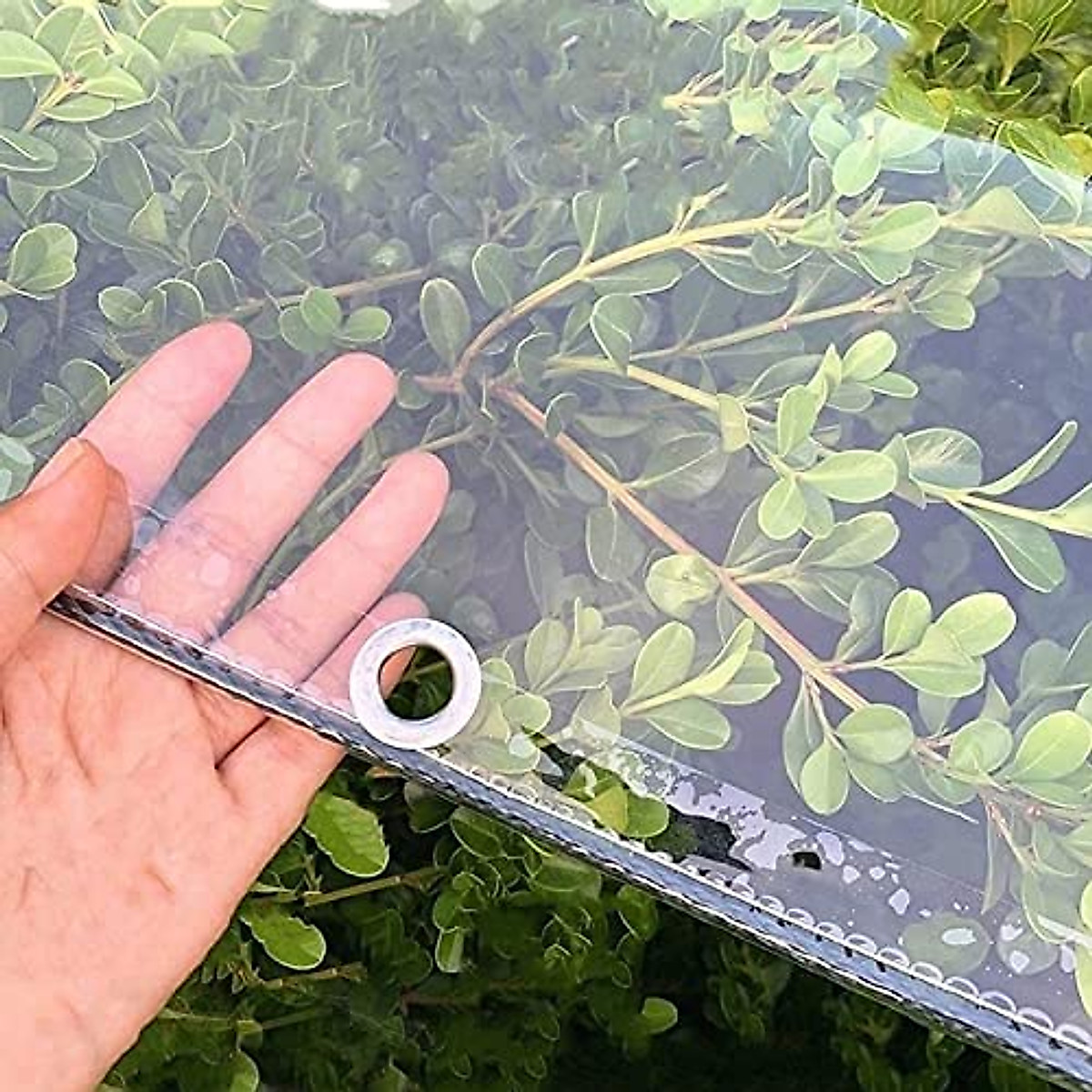 Clear Waterproof Tarp, PVC 11.8 Mil Tarpaulin with Grommets and Cable Tie, Duty Heavy Tear Resistant Cover for Camping, Plants Greenhouse, Cars, Patio and Pavilion