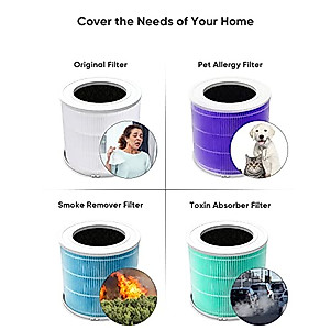 HEPA Air Purifiers for Home Large Room, CADR 300+ m³/h 1290sqft, with Extra H13 True HEPA Air Filter for Allergies Pets Dander