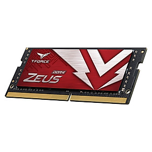 TEAMGROUP T-Force Zeus DDR4 SODIMM 32GB (2x16GB) 3200MHz (PC4-25600) 260 Pin CL16 Laptop OC Memory Module Ram TTZD432G3200HC16FDC-S01
